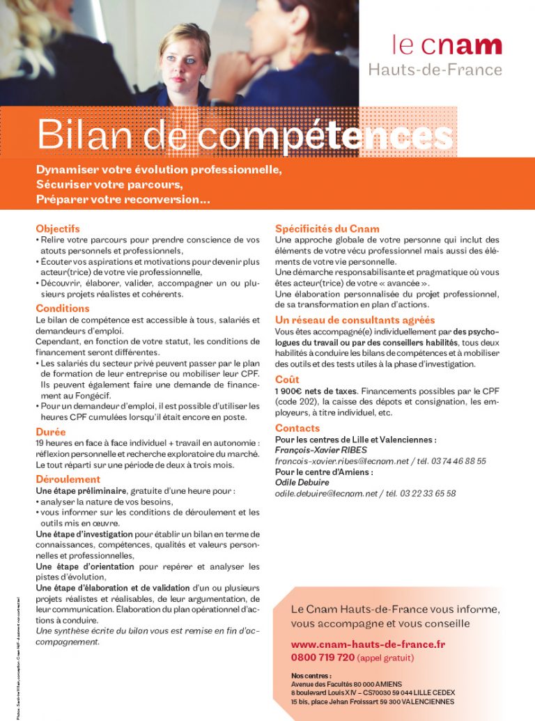Faites un Bilan de compétences avec le Cnam - Cnam Hauts de France